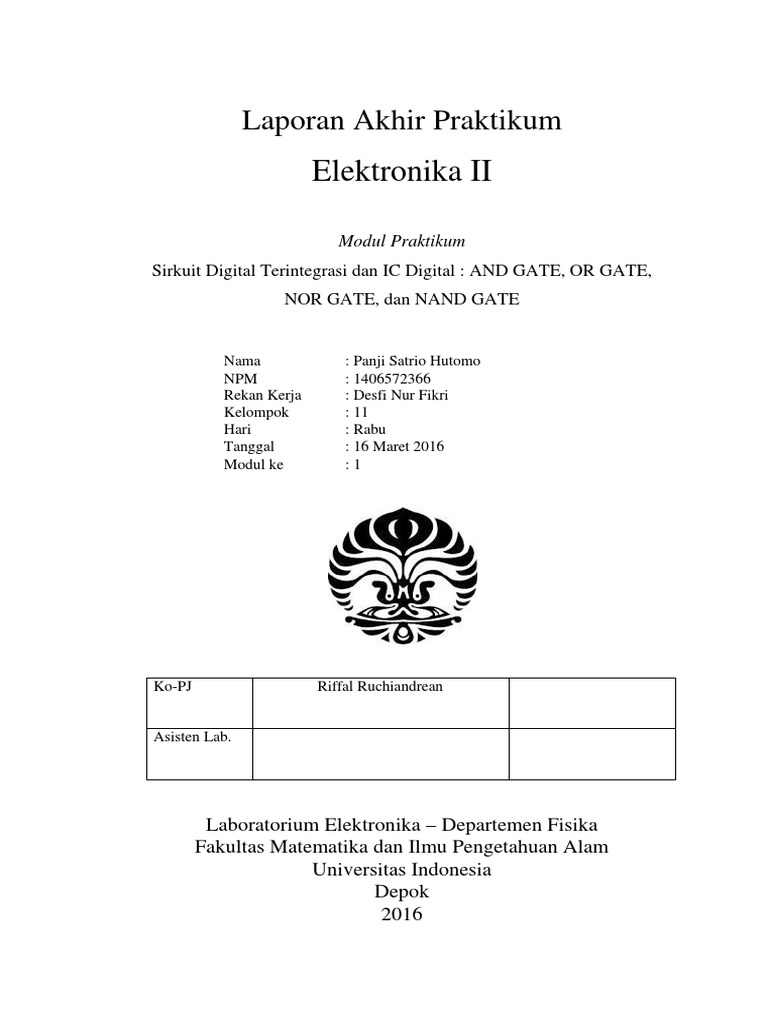 Elektronika II: Laporan Akhir Praktikum | PDF | Computers