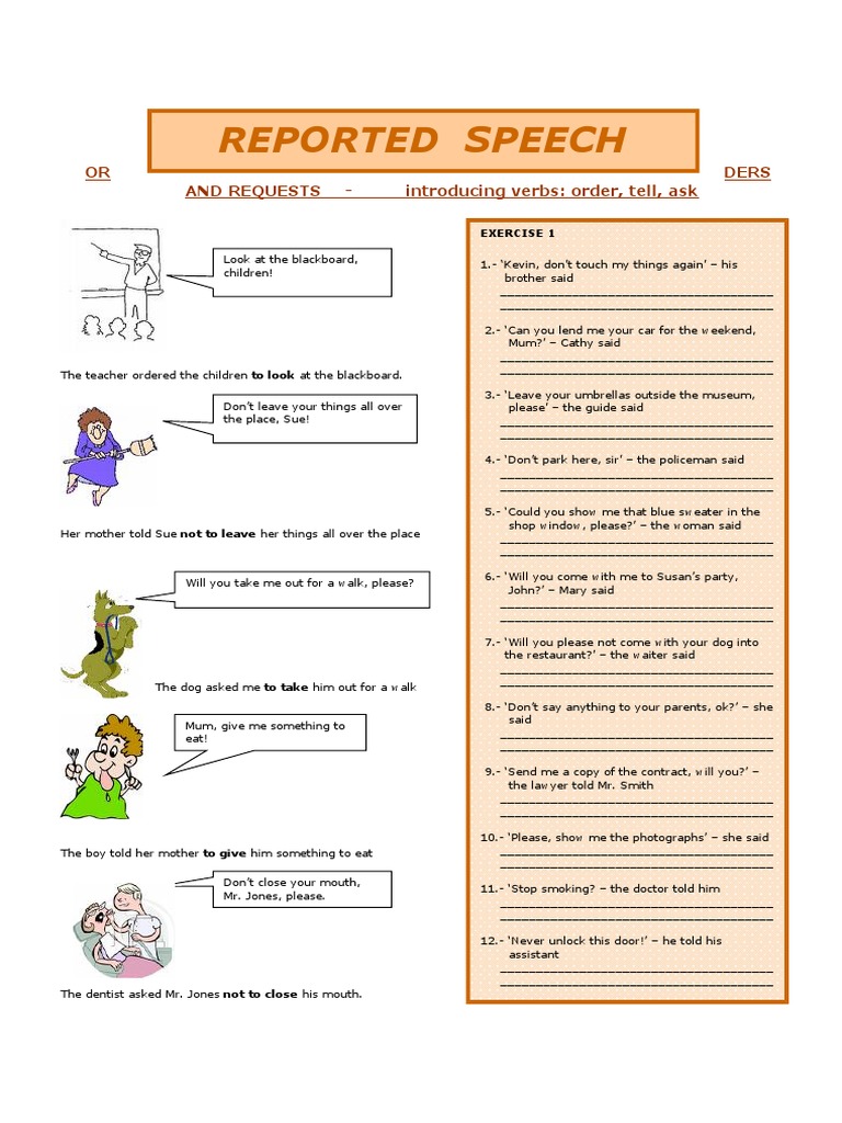 Reported Speech | PDF