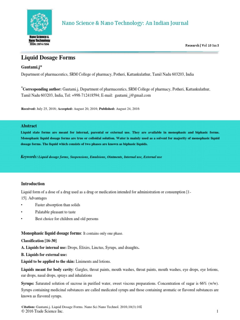 Liquid Dosage Forms | Emulsion | Mucus