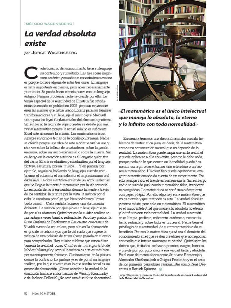 Verdad Absoluta Existe | PDF | Science | Enseñanza de matemática