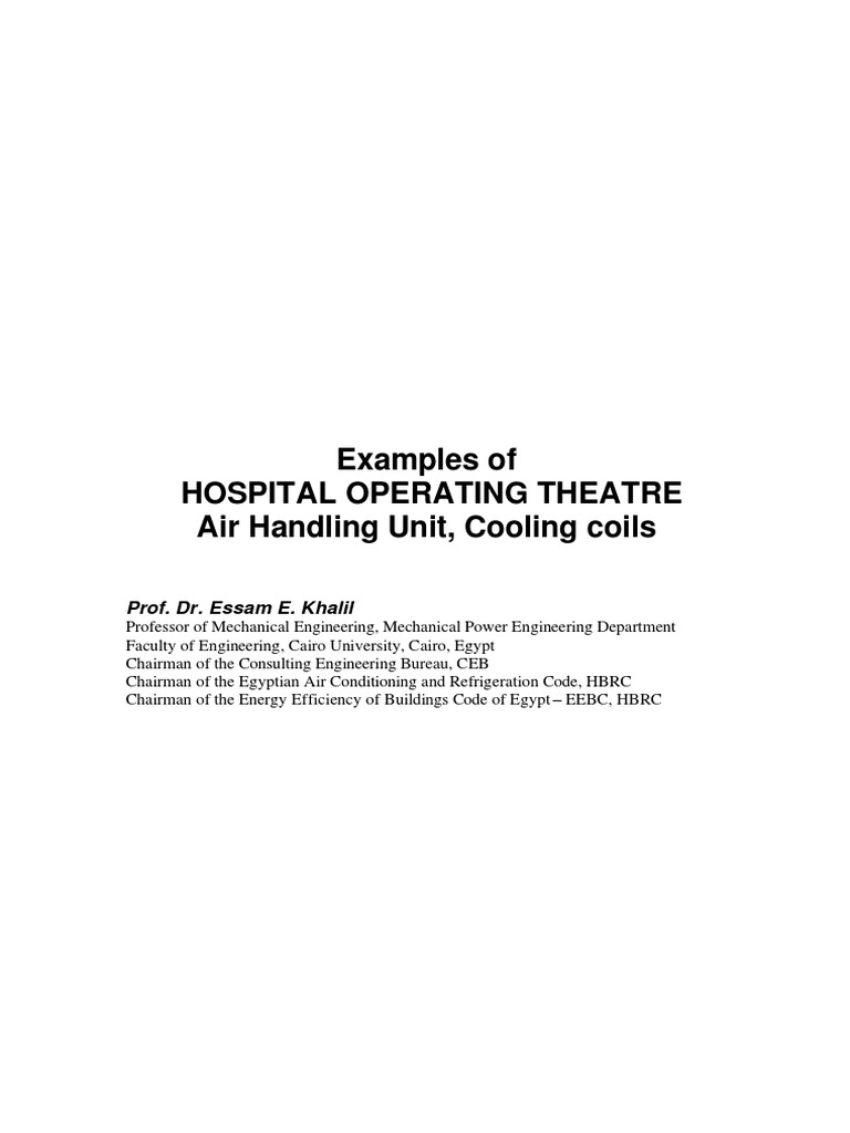Hospital Operating Theatre PDF | PDF | Ventilation (Architecture) | Air ...