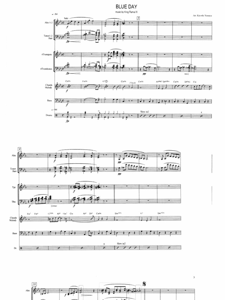 Blue Day (BigBand) - Score PDF | PDF