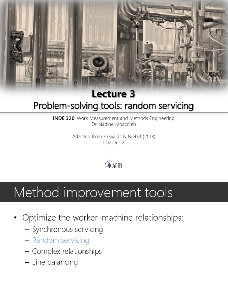 Lecture 3 - Problem-Solving Tools - Random Servicing | PDF Lecture 3 - Problem-Solving Tools - Random Servicing | PDF