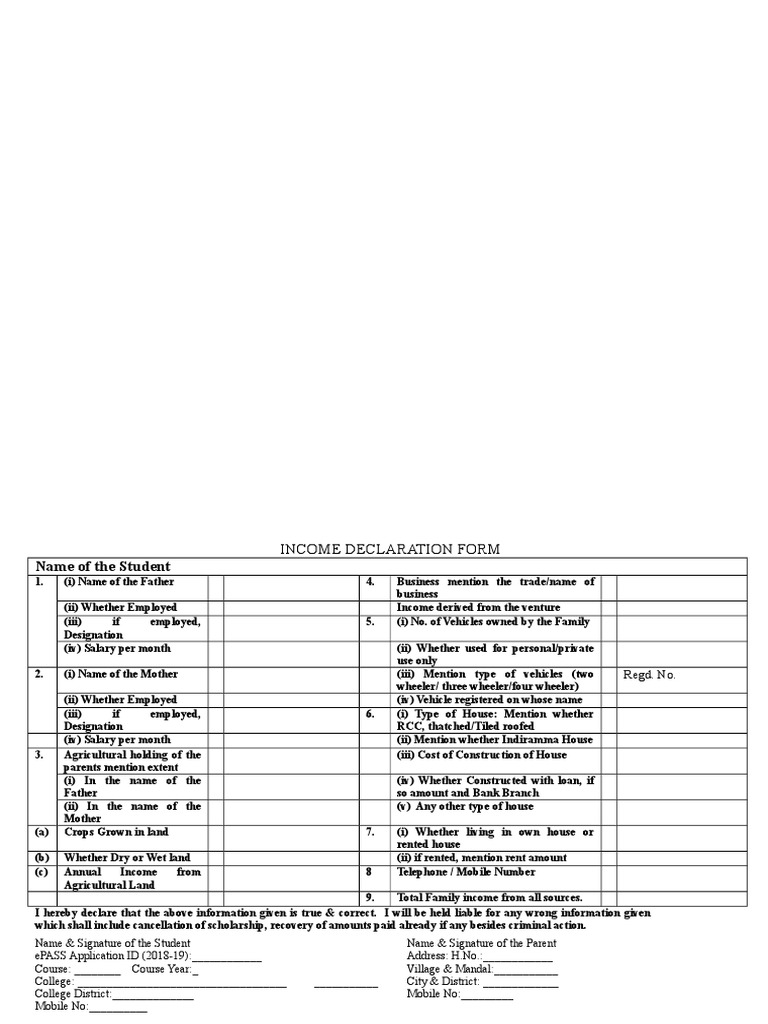 Understanding a Student's Financial Situation: An Analysis of an Income ...