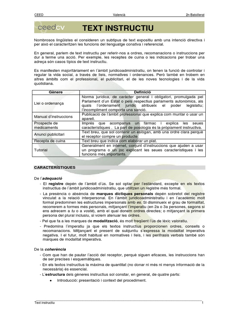 Text Instructiu (C) | PDF