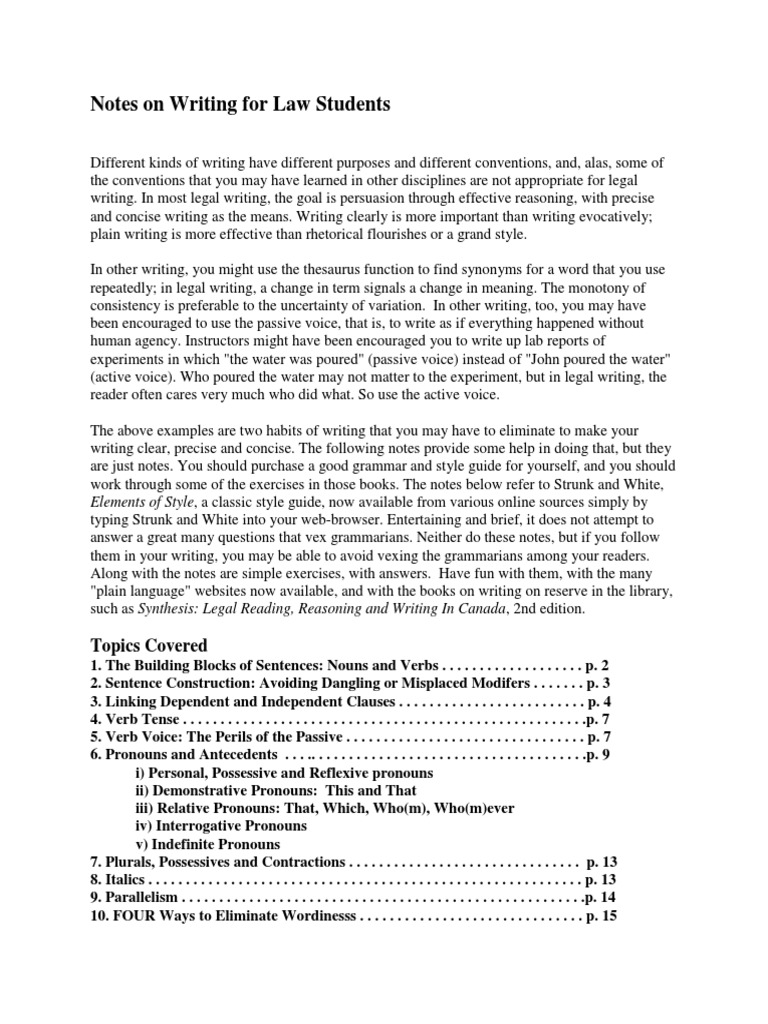 Legal Writing Clarity Guide | PDF | Perfect (Grammar) | Grammatical Number