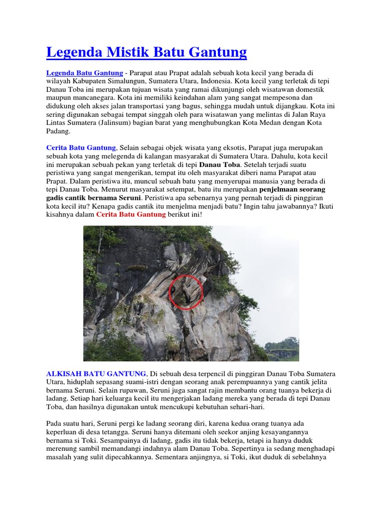 Legenda Mistik Batu Gantung | PDF