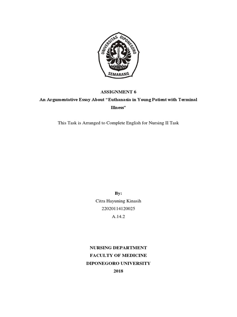 ESSAY Euthanasia in Young Patient With Terminal Illness | PDF | Patient ...