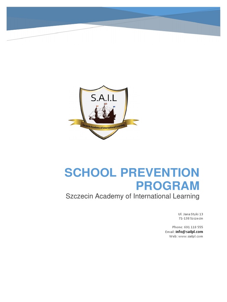 SAIL Prevention Program | PDF | Teachers | Psychology