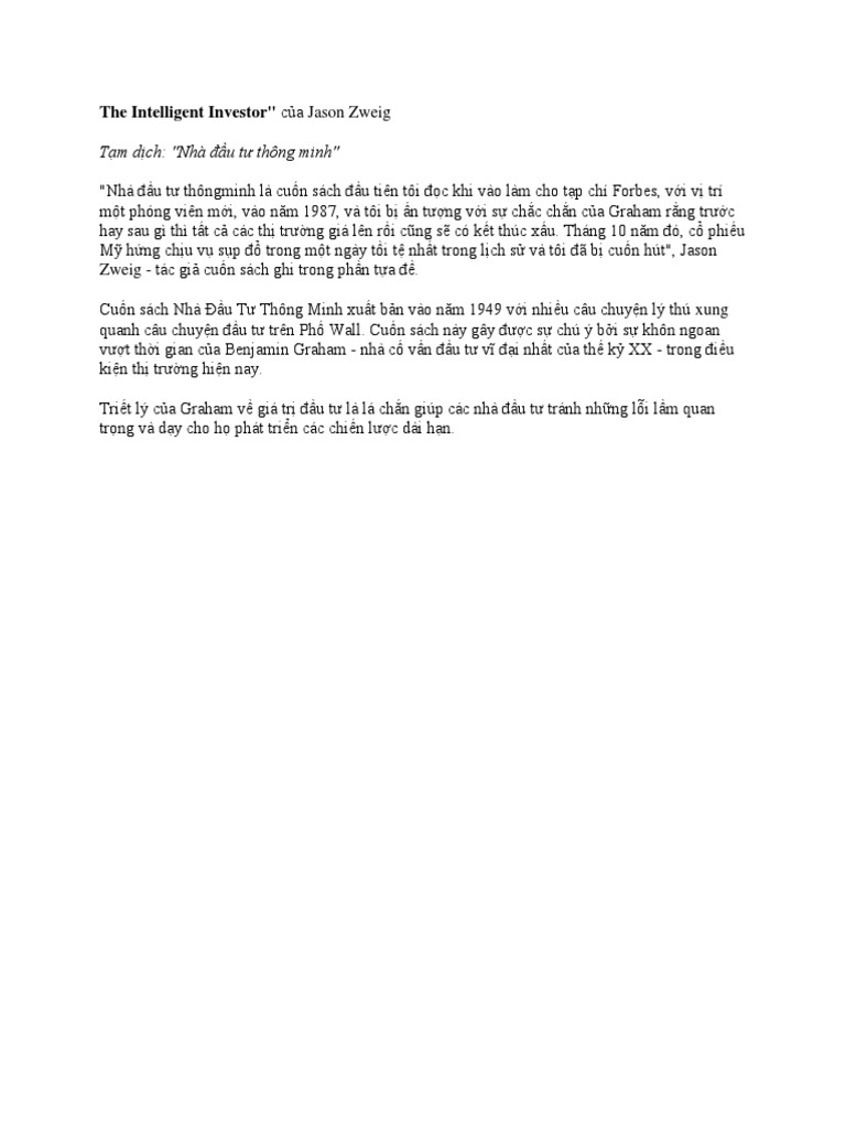 The Intelligent Investor | PDF