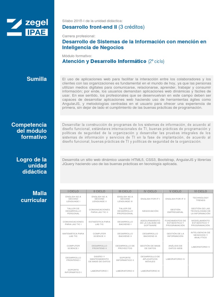Desarrollo Frontend II | PDF | Bootstrap (marco frontal) | Js angular