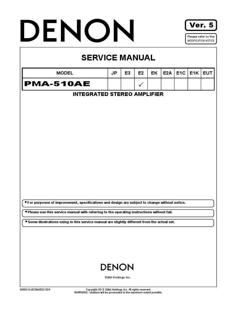 Service Manual: PMA-510AE | PDF | Electrical Connector | Ac Power Plugs ...