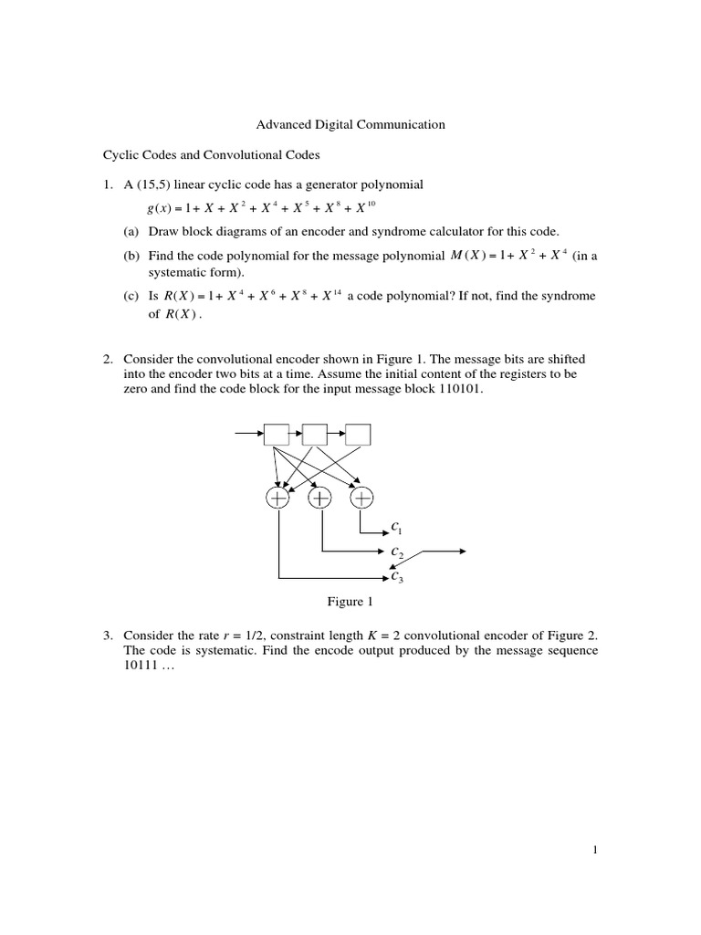 Problems Convolutional Codes PDF | PDF | Algorithms And Data Structures ...