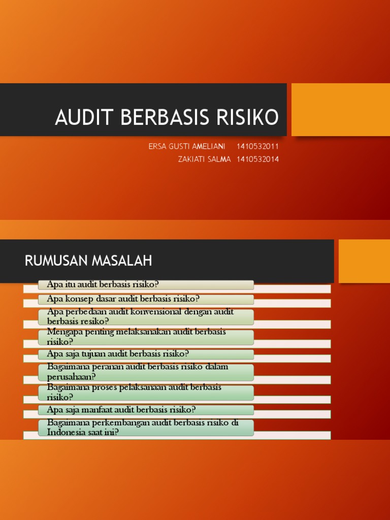Kel Audit Berbasis Risiko | PDF