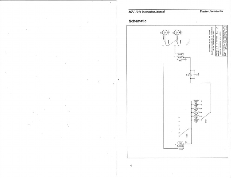 MFJ 1046 Schematic