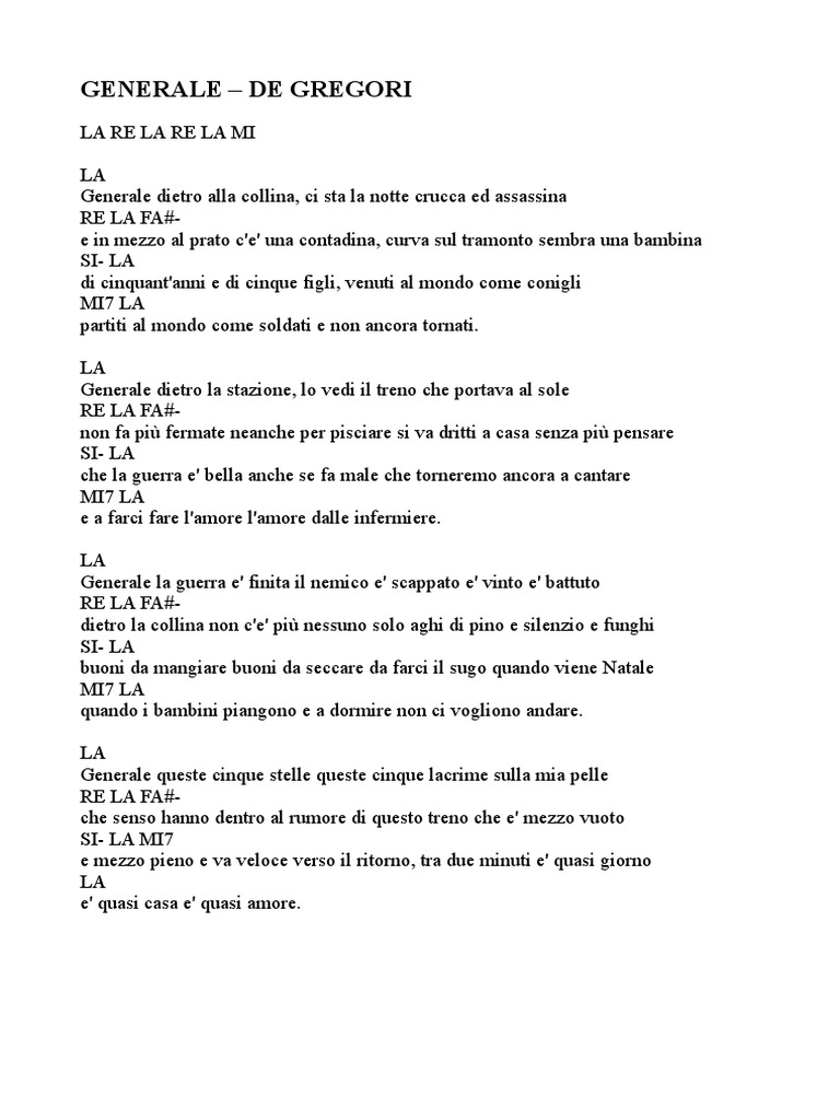 Generale - de Gregori | PDF