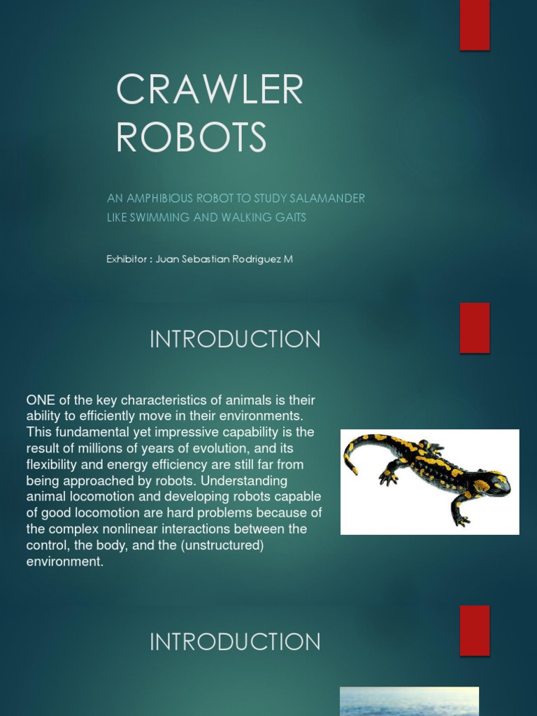 Crawler Robots: An Amphibious Robot To Study Salamander Like Swimming ...