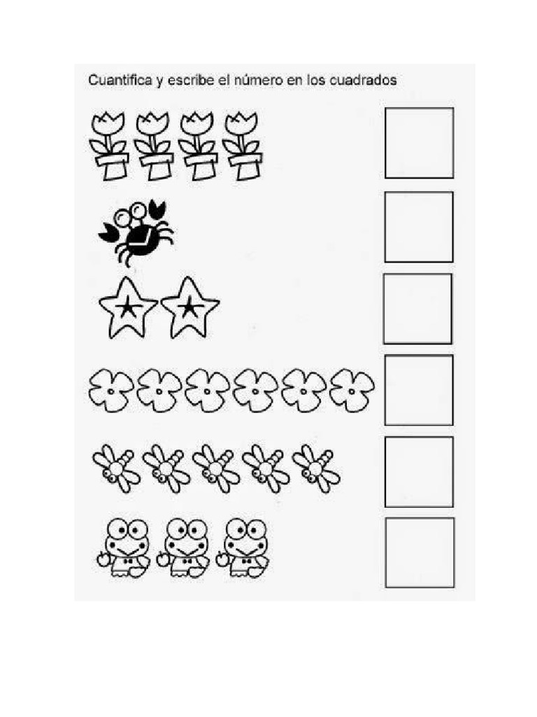 Cuenta y Escribe El Número | PDF