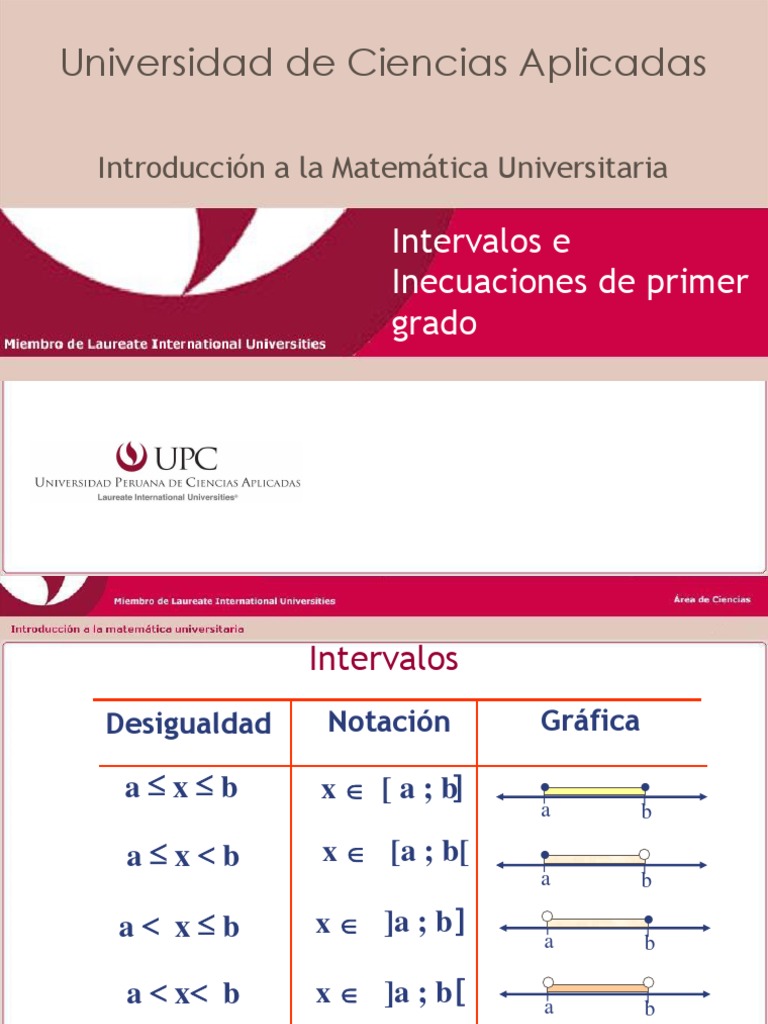 Intervalos e Inecuaciones | PDF | Intervalo (Matemáticas) | Número Real