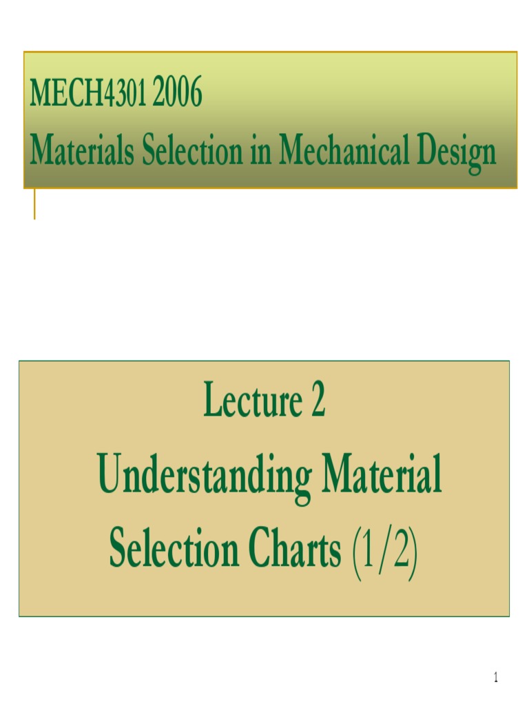 Understanding Material Selection Charts | PDF | Strength Of Materials ...
