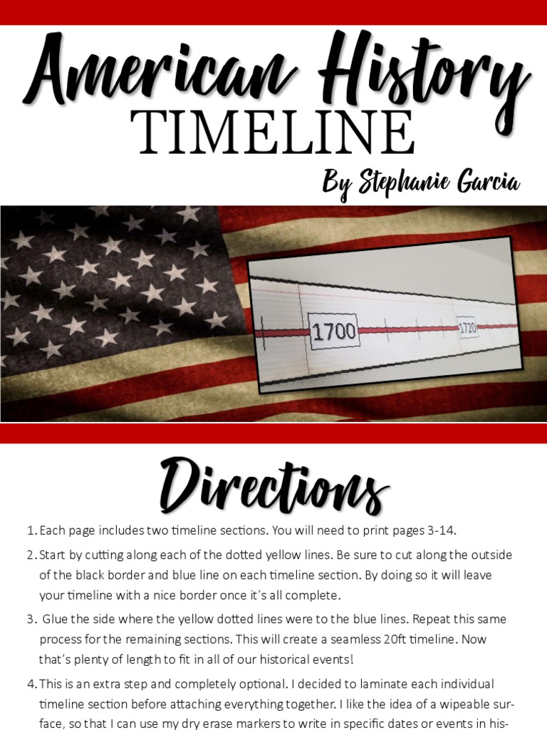 American History Timeline Instructions | PDF
