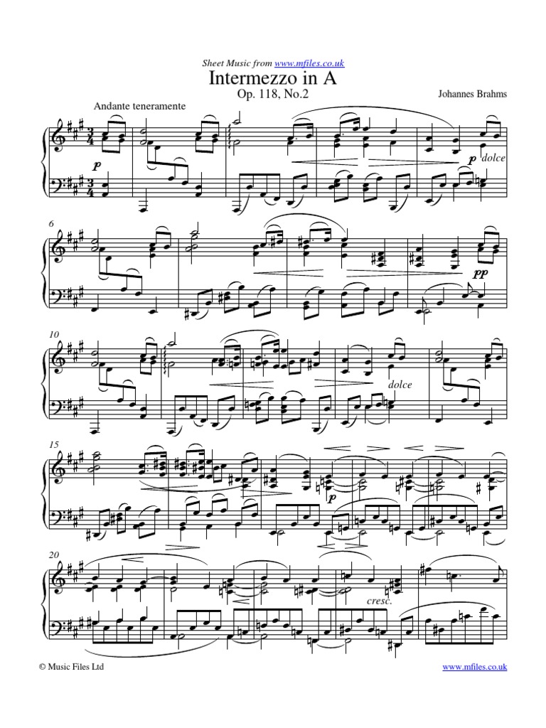 Brahms Intermezzo Opus.118 PDF | PDF