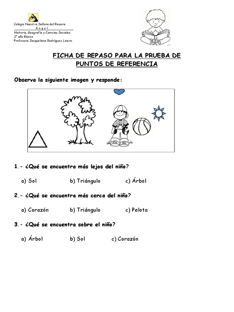 ficha 2° repaso puntos cardinales