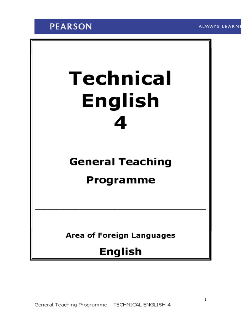 Technical English 4 Programme | PDF | English Language | Question