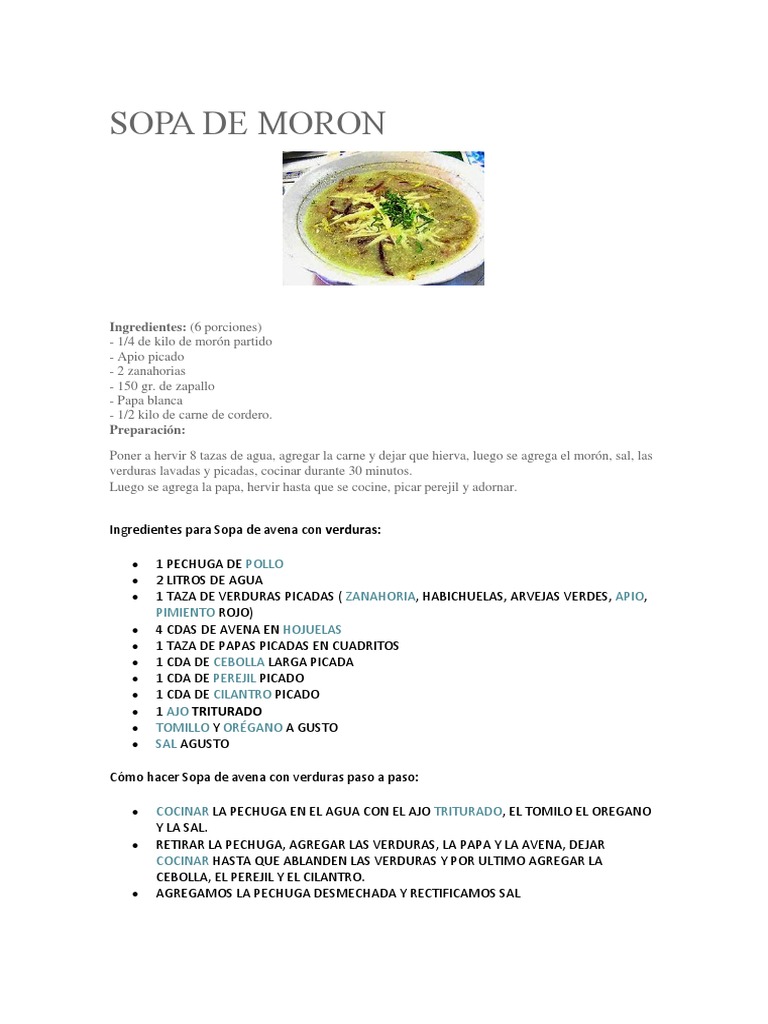 Sopa de Moron | PDF | Salud y bienestar | Tecnología