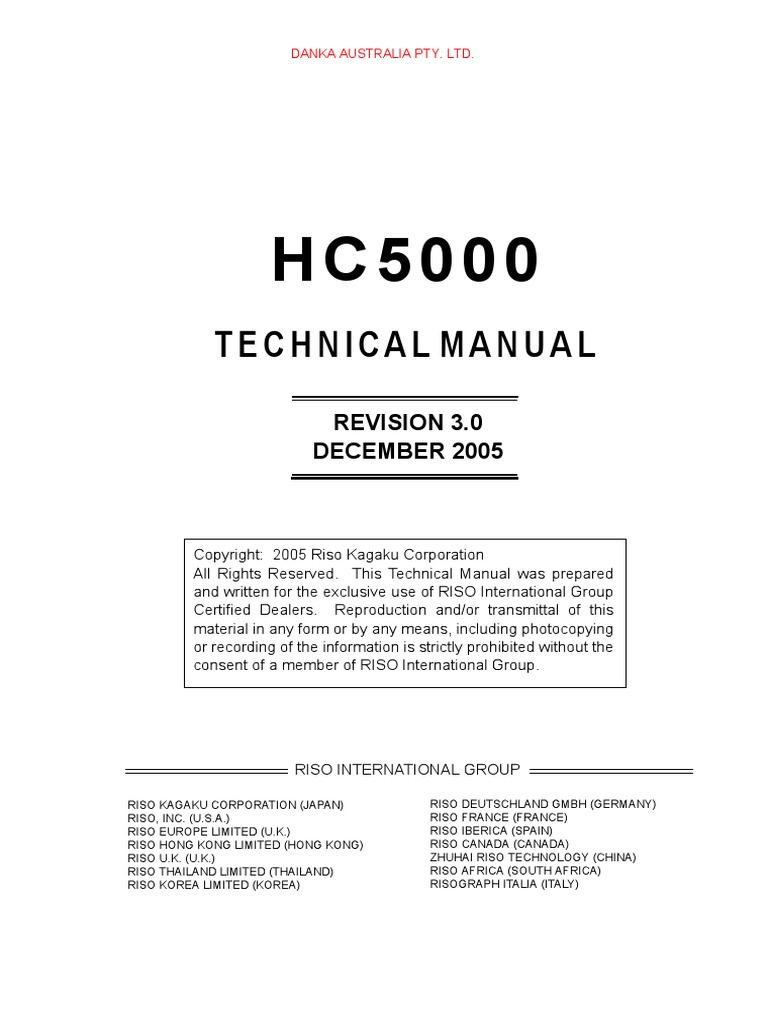 HC5000 Tech | PDF | Electrical Connector | Printer (Computing)