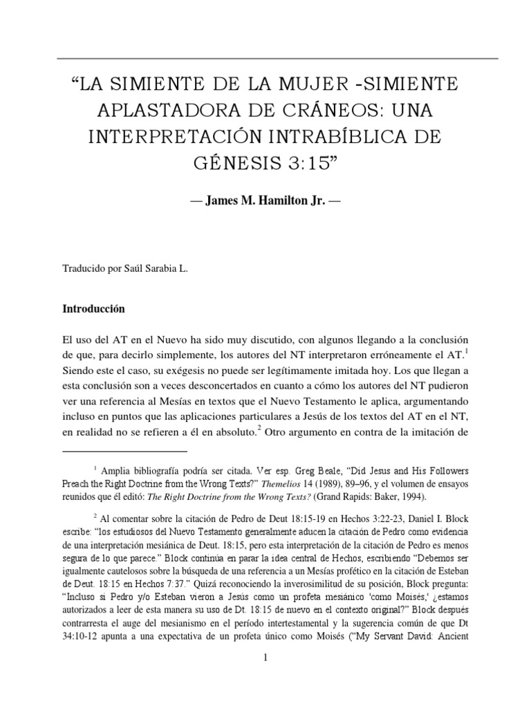La Simiente de La Mujer Simiente Aplastadora de Cráneos | PDF | Libro ...