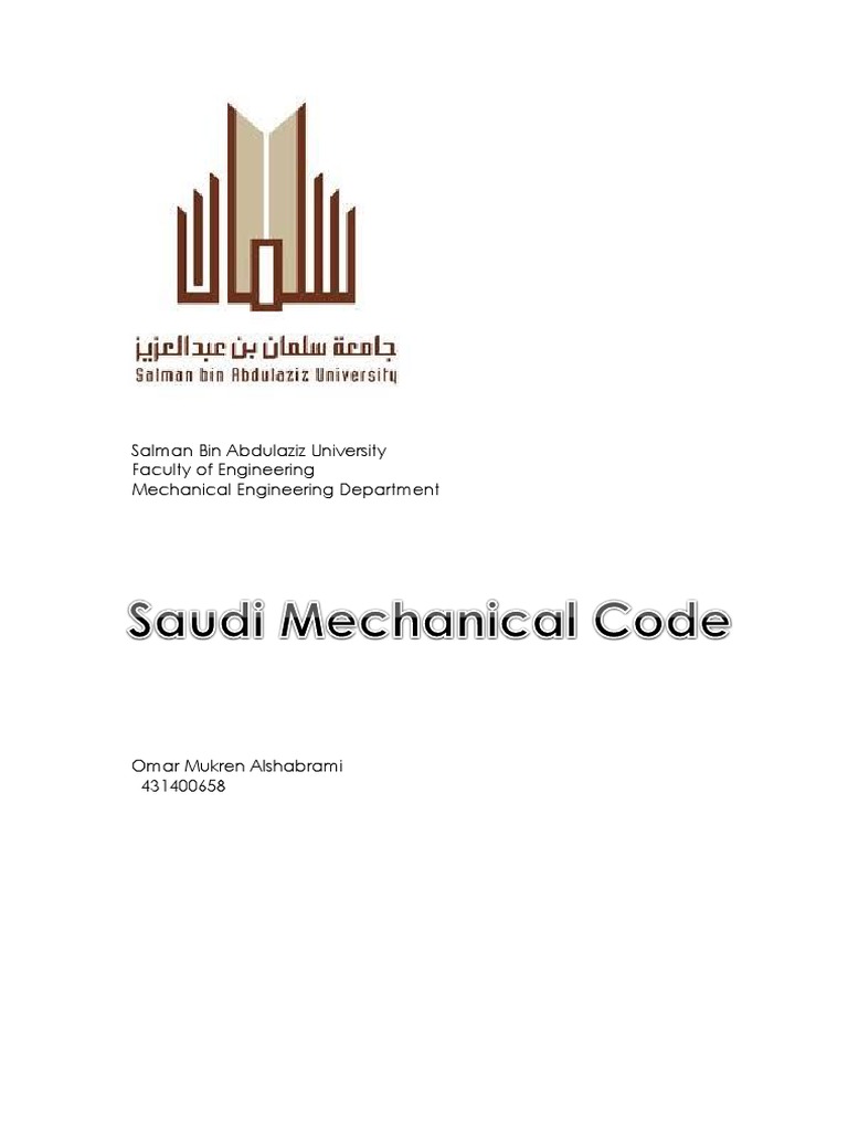 Saudi Mechanical Code | PDF | Home Appliance | Building Engineering