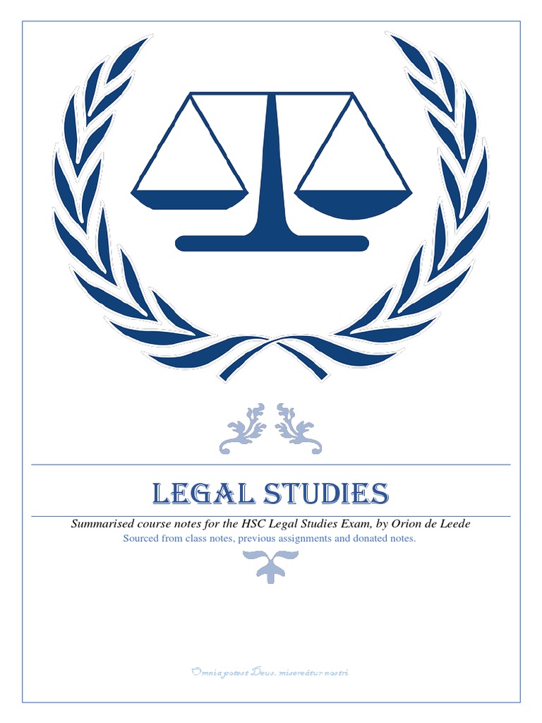 HSC Legal Studies Exam Notes | PDF | Manslaughter | Search Warrant