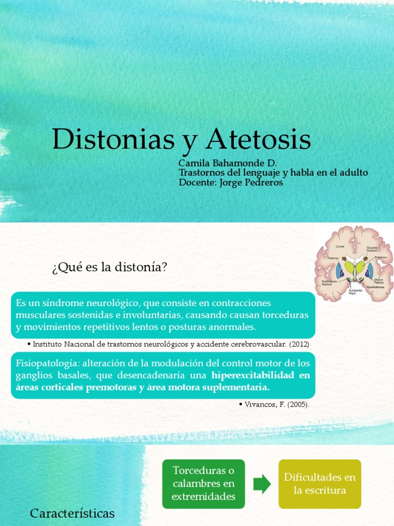 Distonias y Atetosis | PDF | Distonia | Ganglios basales