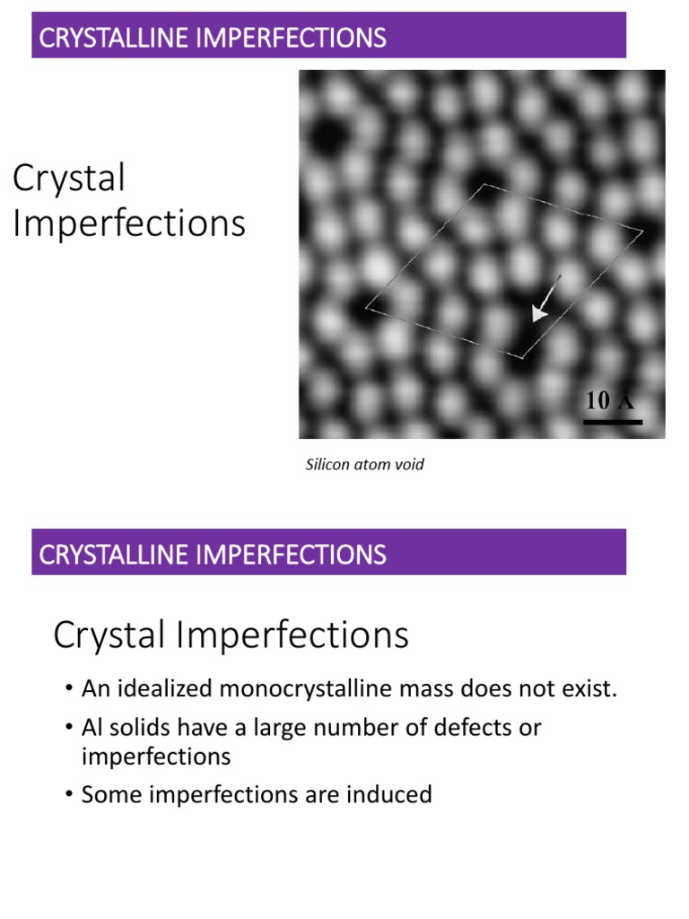 Crystal Defects Overview | PDF | Home & Garden | Science & Mathematics