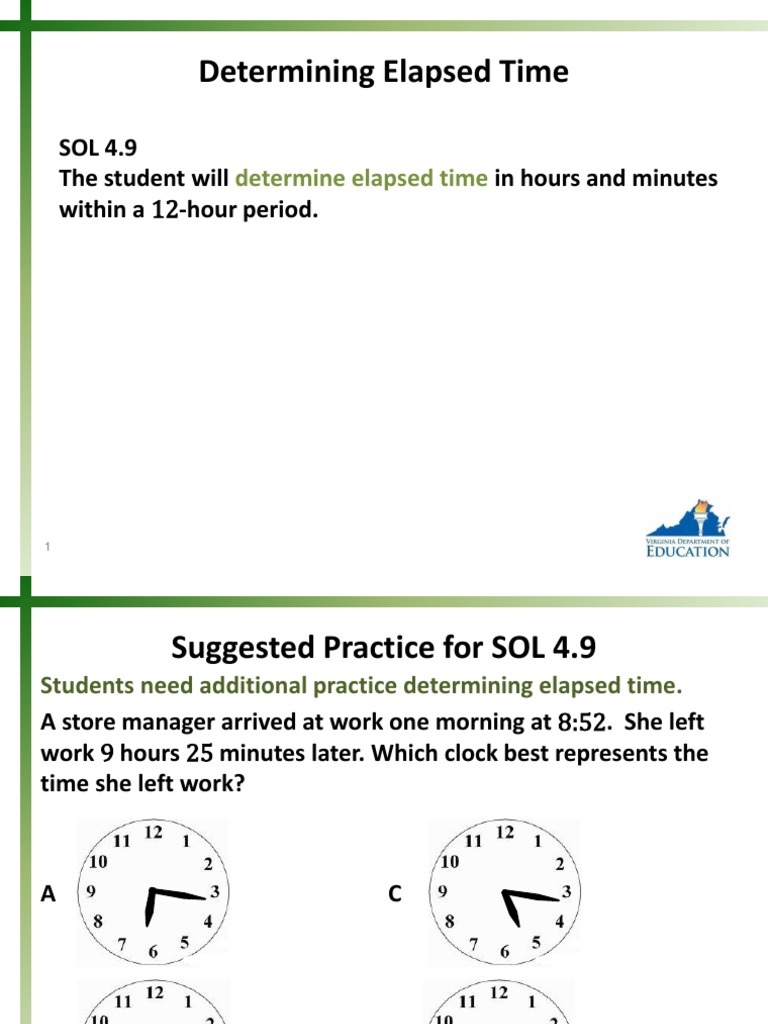 Elapsed Time Practice for Grade 4 | PDF | Leisure | Sports