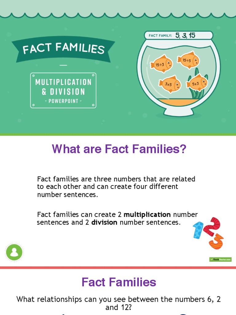 Fact Family X | PDF | Division (Mathematics) | Abstract Algebra