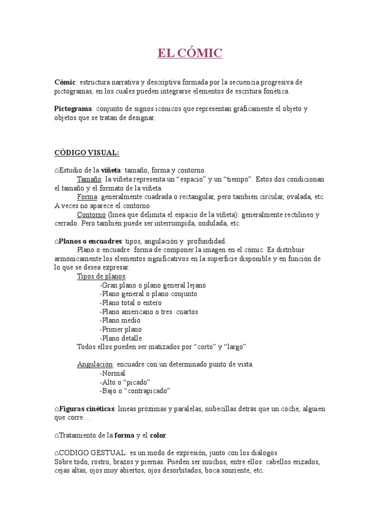 Codigos Del Comic-Esquema | PDF | Cómics | Lingüística