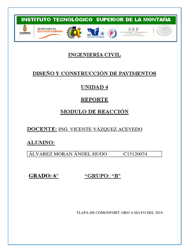 Modulo de Reaccion | PDF | Elasticidad (Física) | Química