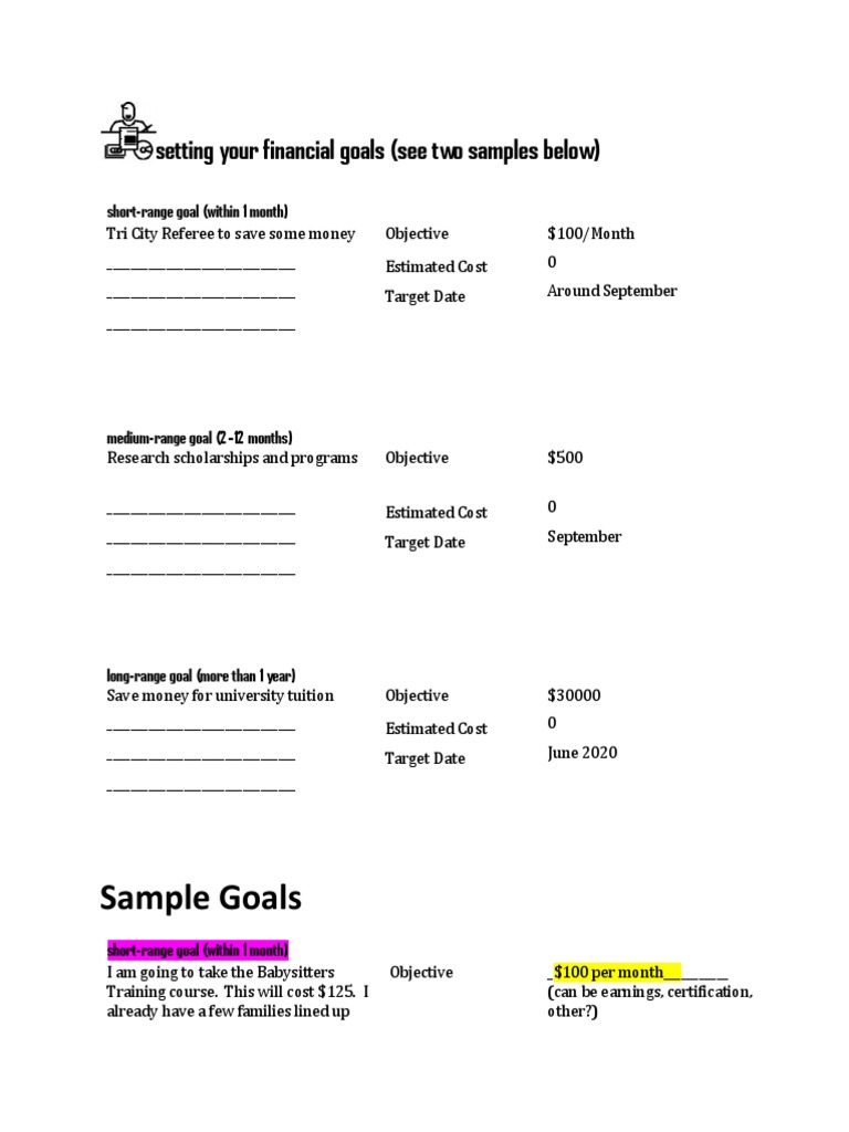 Setting Financial Goals 1 | PDF