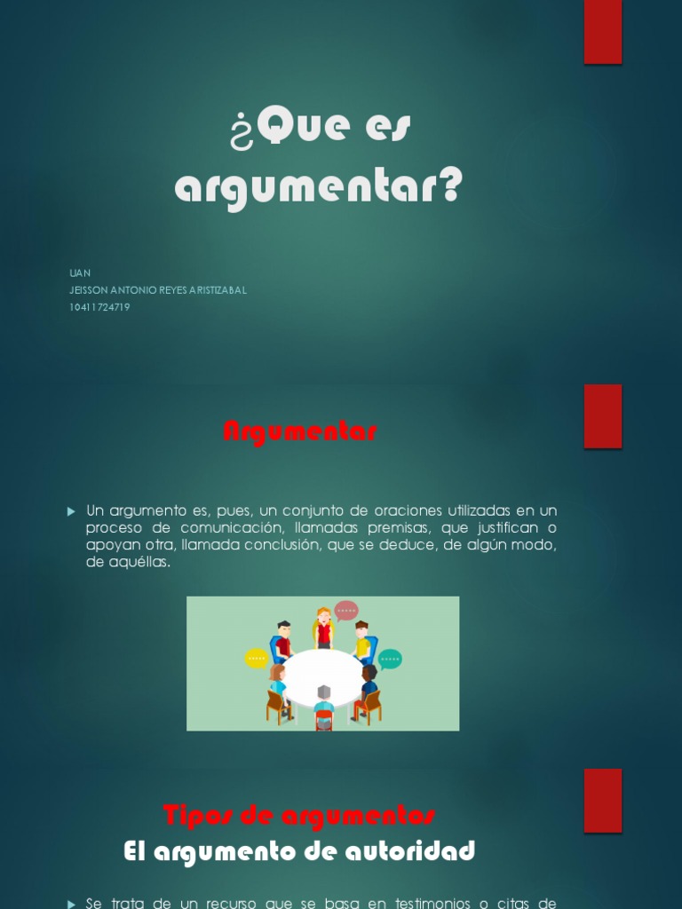 Que Es Argumentar | Teoría de la argumentación | Argumento