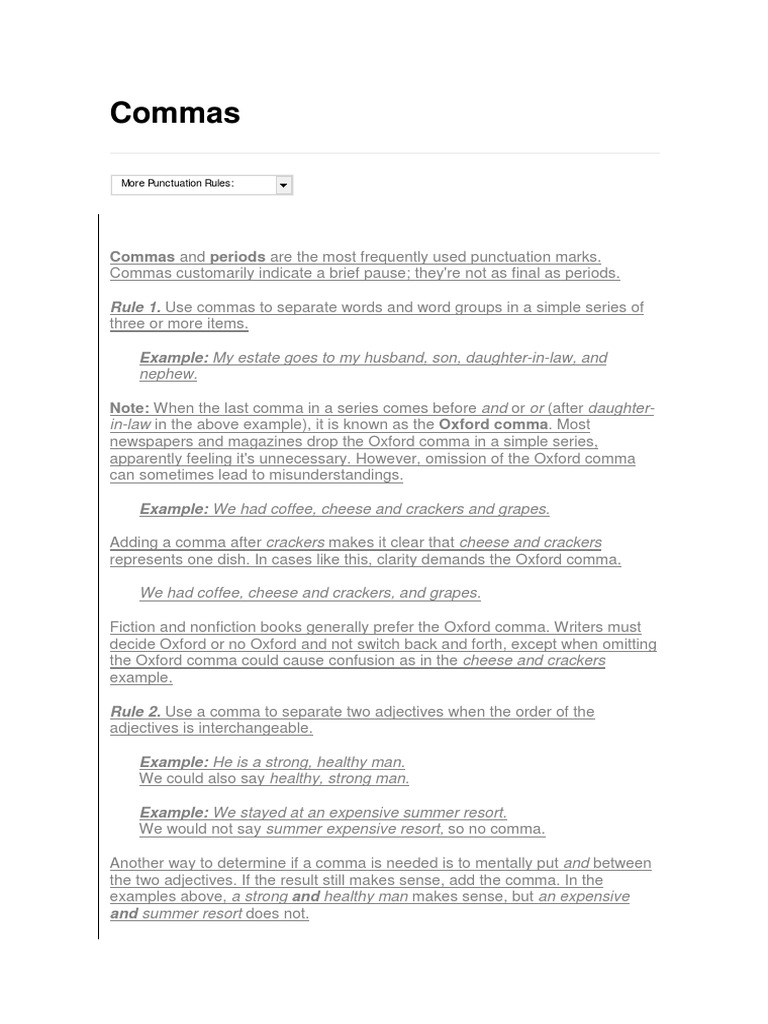 Commas: Commas and Periods Are The Most Frequently Used Punctuation ...
