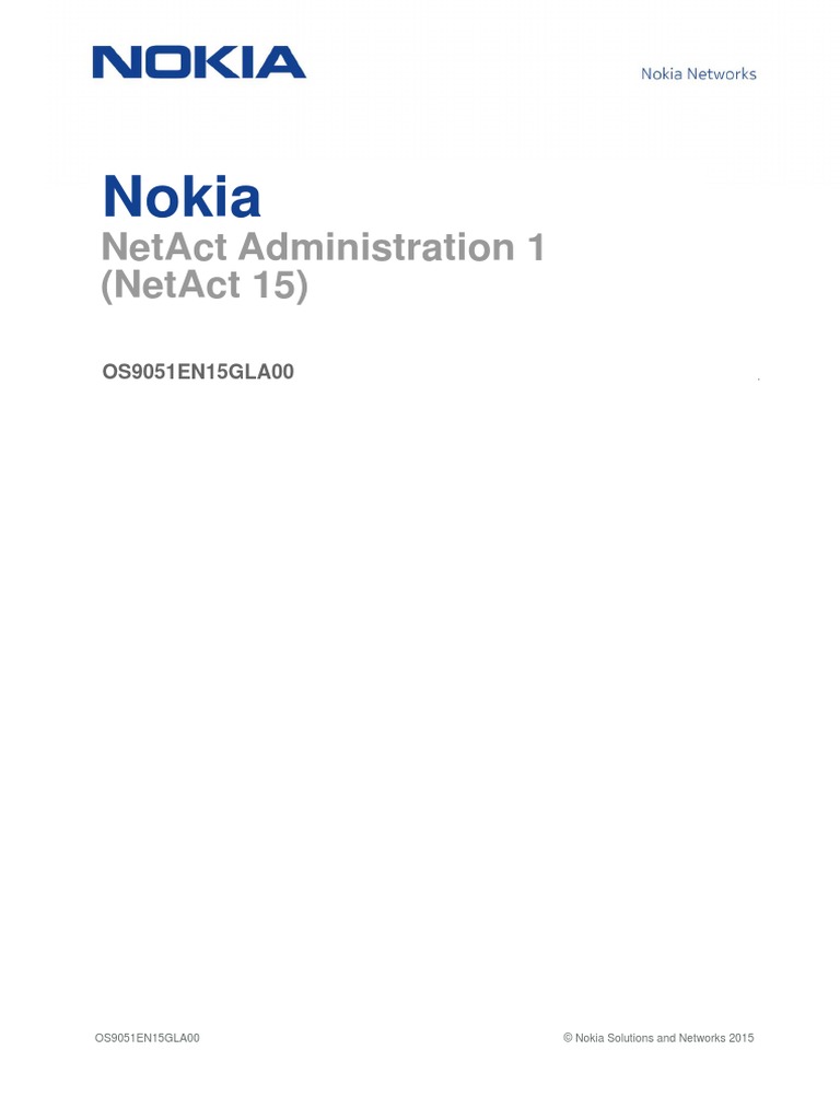 Nokia: Netact Administration 1 (Netact 15) | PDF | Copyright | Intellectual Property