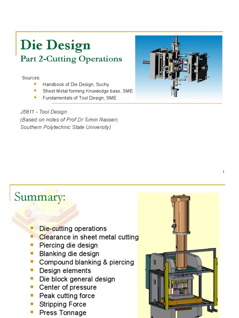 Dies-2-130918073657-Phpapp01 Die Design - Cuttting Opreation Part 2 PDF ...