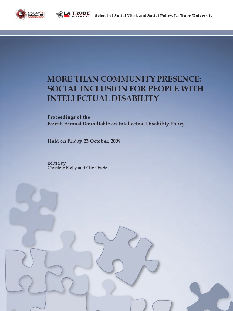 Social Inclusion For People With Intellectual Disability | PDF | Social ...