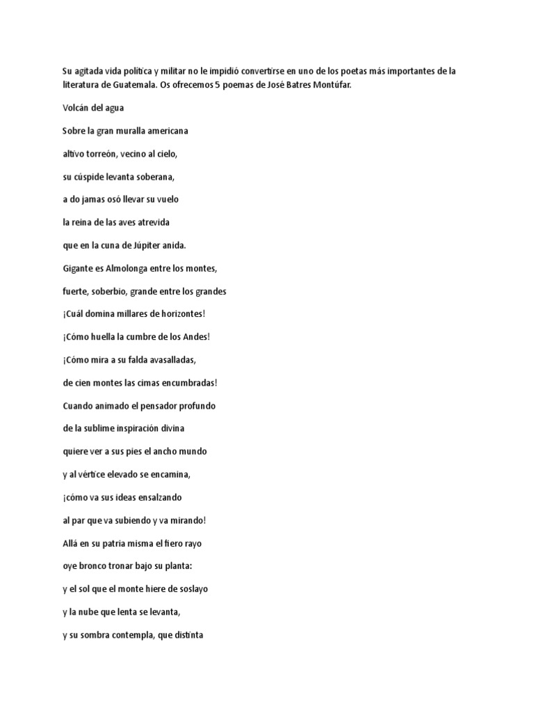 Poemas de José Batres Montufar | PDF | Suicidio | Poesía