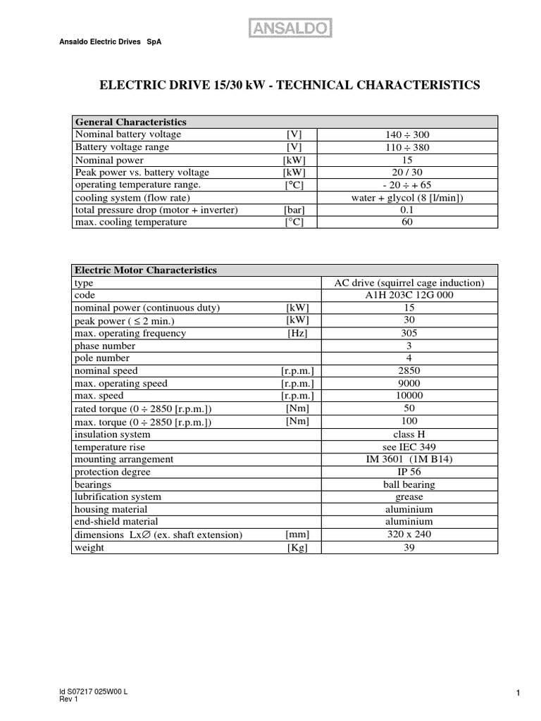 Ansaldo Drive 15-30kW | PDF | Power Inverter | Alternating Current