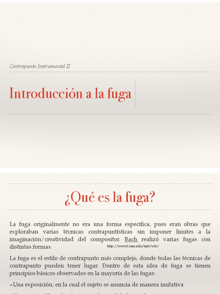 Introducción a la fuga musical | PDF | Musicología | Composiciones ...