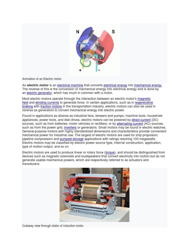 Electric Motors | PDF | Electric Motor | Electrical Equipment