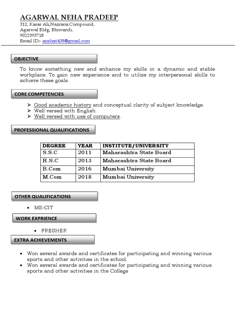 Neha Resume | PDF